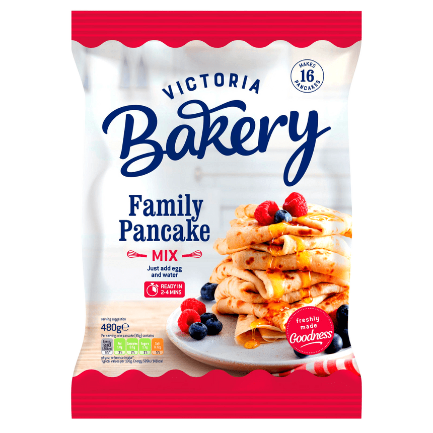 (2 FOR £1.00) Victoria Bakery - Family Pancake Mix - 480g BBE 31/03/25 ...